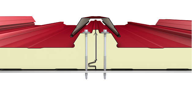 PUR/PIR Insulated 5 Ribs Secret Fix Solar Roof Panel | Teknopanel