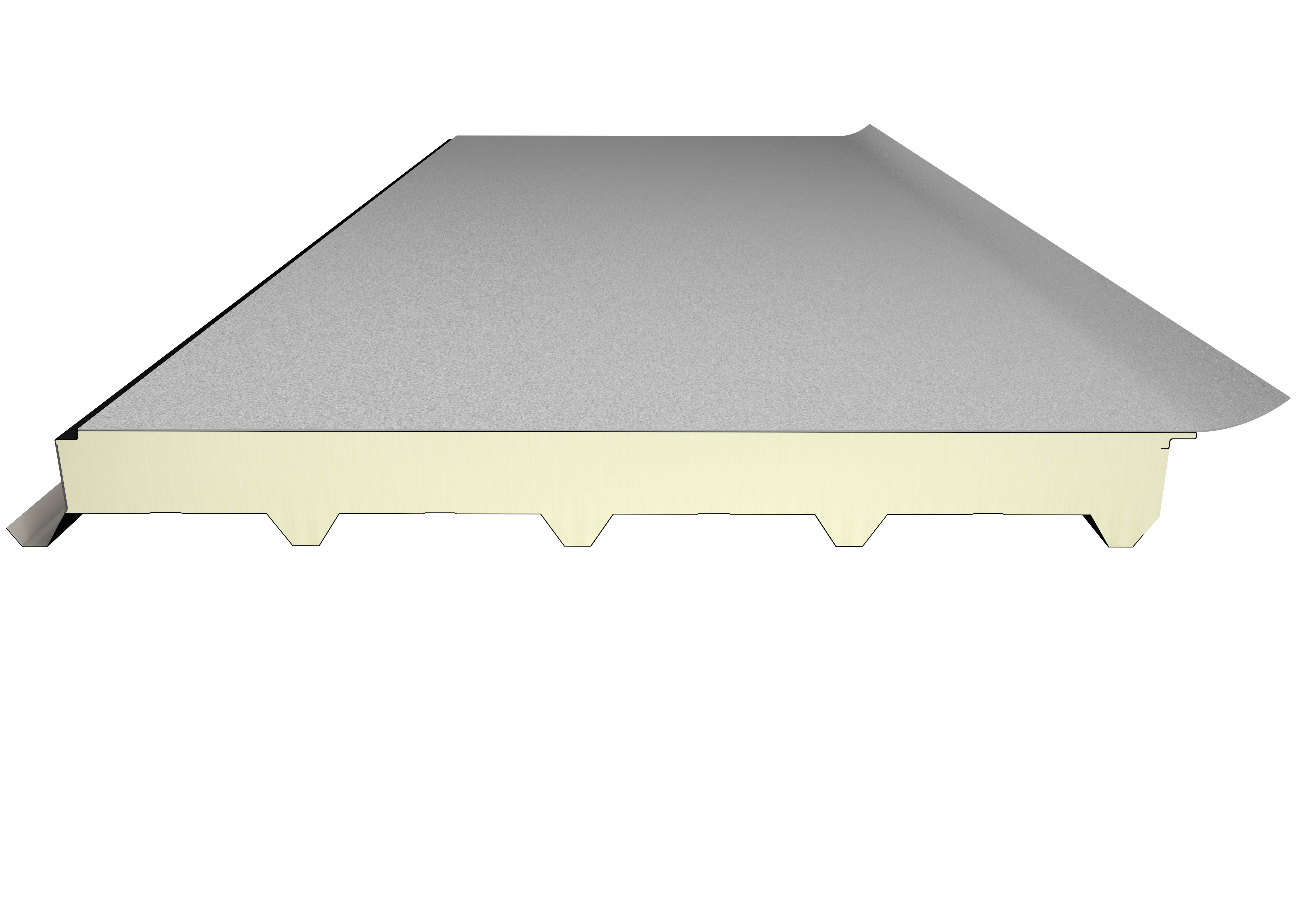 PUR/PIR Insulated 5 Ribs Membrane Roof Panel-Double Sheet | Teknopanel