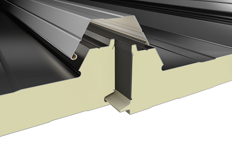 PUR/PIR Insulated 5 Ribs Secret Fix Solar Roof Panel | Teknopanel